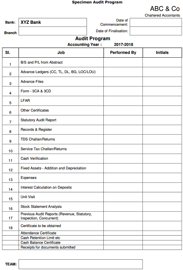 Bank Audit Manual 2017-18 with Working Formats