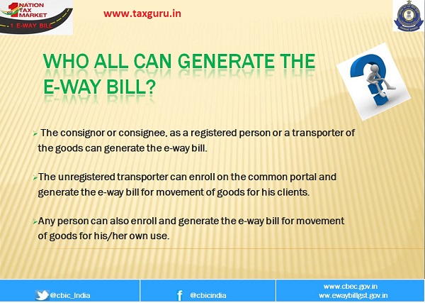 What are pre-requisites to generate e-way bill?
