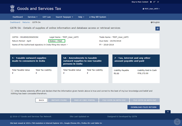 All about Form GSTR -5A with FAQs and Filing Procedure