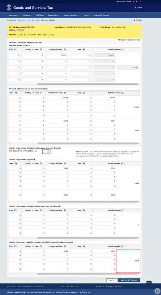 Filing an Appeal against GST Demand Order- FAQs & User Manual