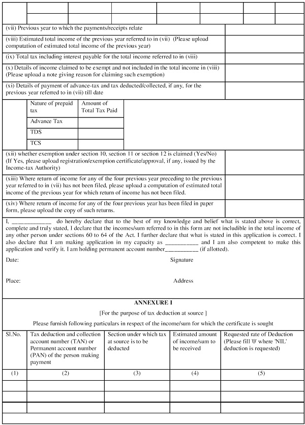 Revised Form 13 & Procedure for Lower/ Nil Rate TDS/ TCS certificate