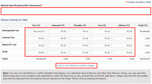 How to claim GST Refund if no specific refund application available