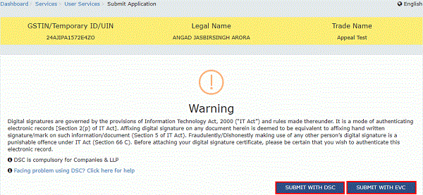 Filing Appeal against GST Registration Order (FORM GST APL-01)
