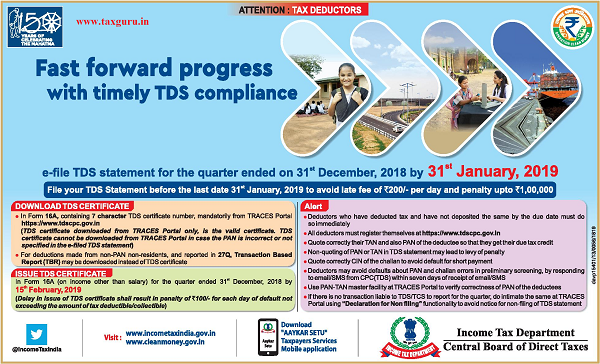 File TDS statement on time to avoid late fee and penalty