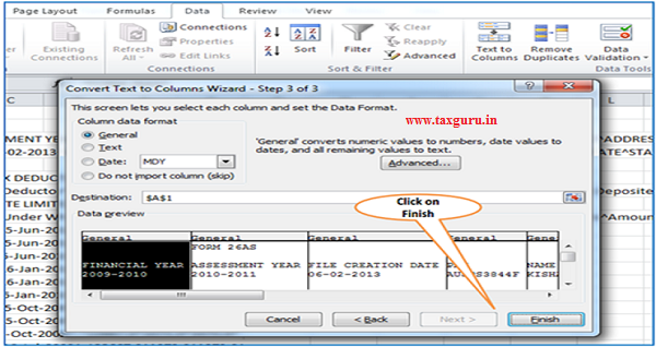 Procedure Of Converting Form 26as Text File To Excel File 1115