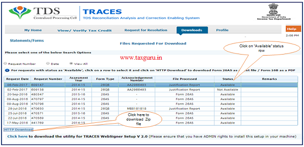How to download 26QB- Justification Report from TRACES