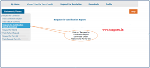 How to download 26QB- Justification Report from TRACES