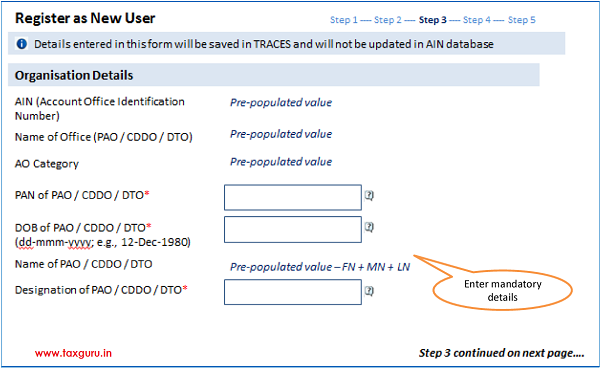 TRACES Tutorial for PAO on Registration, Login, Password, View AIN, TAN ...