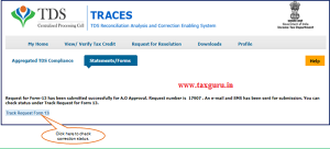Request for Nil/Lower Deduction/Collection Certificate (Form 13)