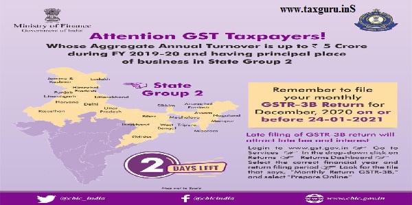 Form ITC-04 – Due date to file for quarter (October to December 2020)