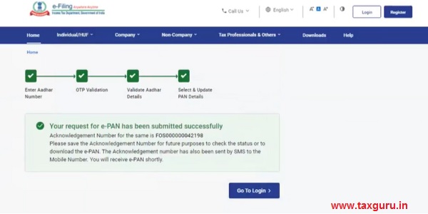 How to generate, Update, Download Instant E-PAN on New Income Tax Portal