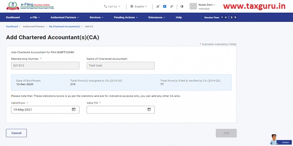 All about My CA service on Income Tax e-Filing Portal