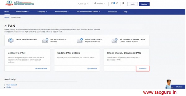 How to generate, Update, Download Instant E-PAN on New Income Tax Portal