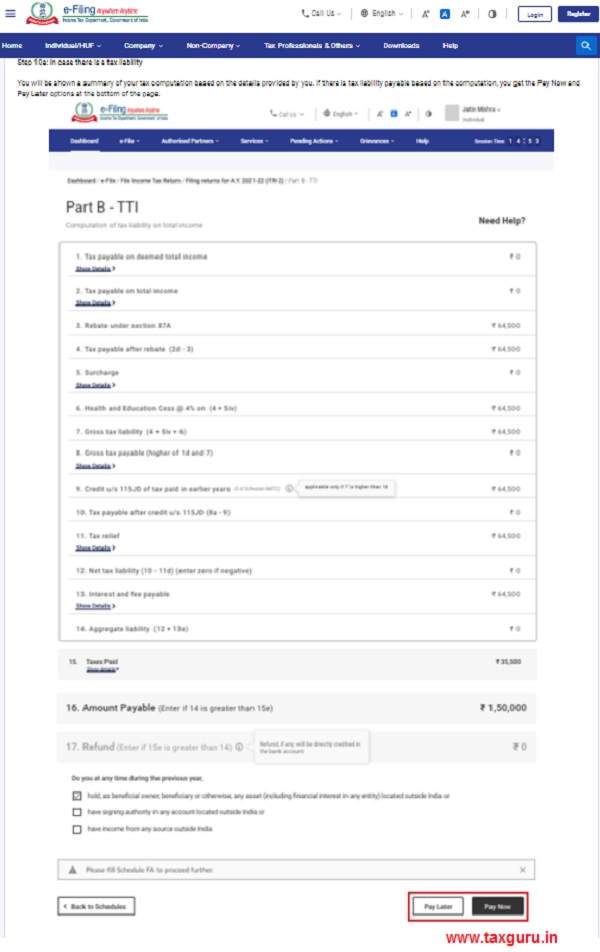 How to file ITR-2 for AY 2021-22 on new Income Tax Portal