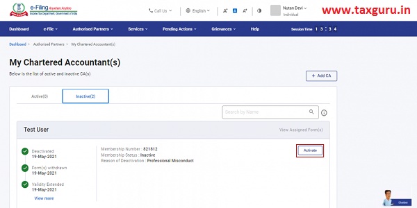 All about My CA service on Income Tax e-Filing Portal