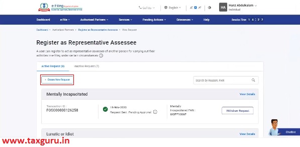 How to Authorize / Register a Representative on Income Tax Website