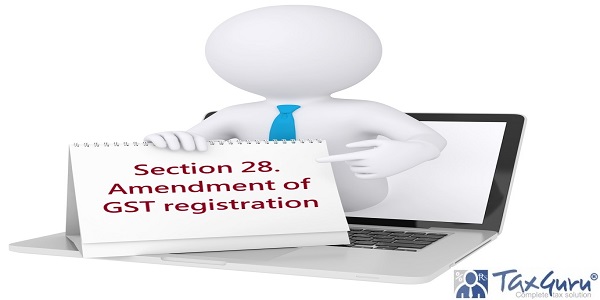 Section 28. Amendment of GST registration