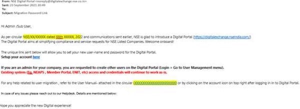 NSE: Launch of Digital Portal for filings done with the Exchange