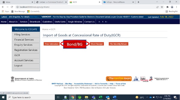 Advisory for Importers to avail benefit of IGCR Rules