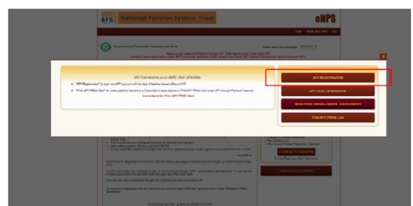 Process flow for opening APY account through online & Offline Aadhaar