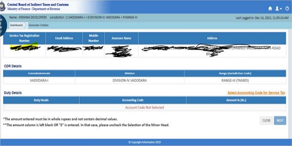 Electronic Payment of Service Tax through EASIEST