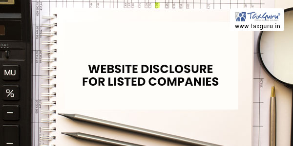 Website Disclosure for Listed Companies