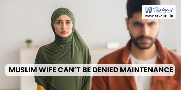 Landmark Ruling: Muslim Wife's Right to Maintenance Until Divorce Proven