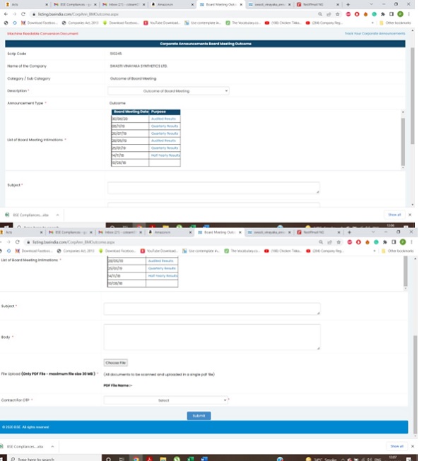 BSE Compliances Guide: XBRL Filing, Board Meetings & Regulatory ...