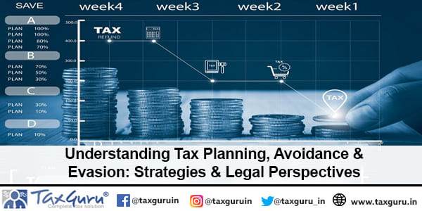 Tax Planning, Avoidance & Evasion: Strategies & Legal Perspectives
