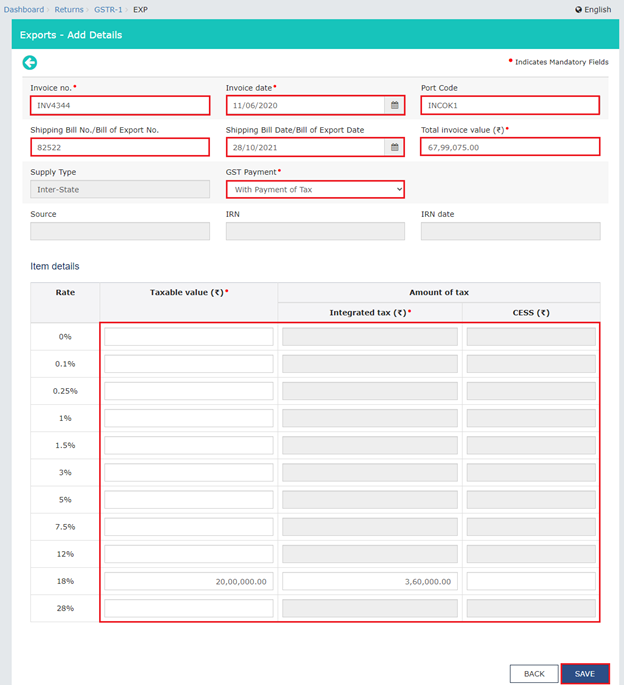 Manual | Form GSTR-1 Creation & Submission of Outward Supplies Return